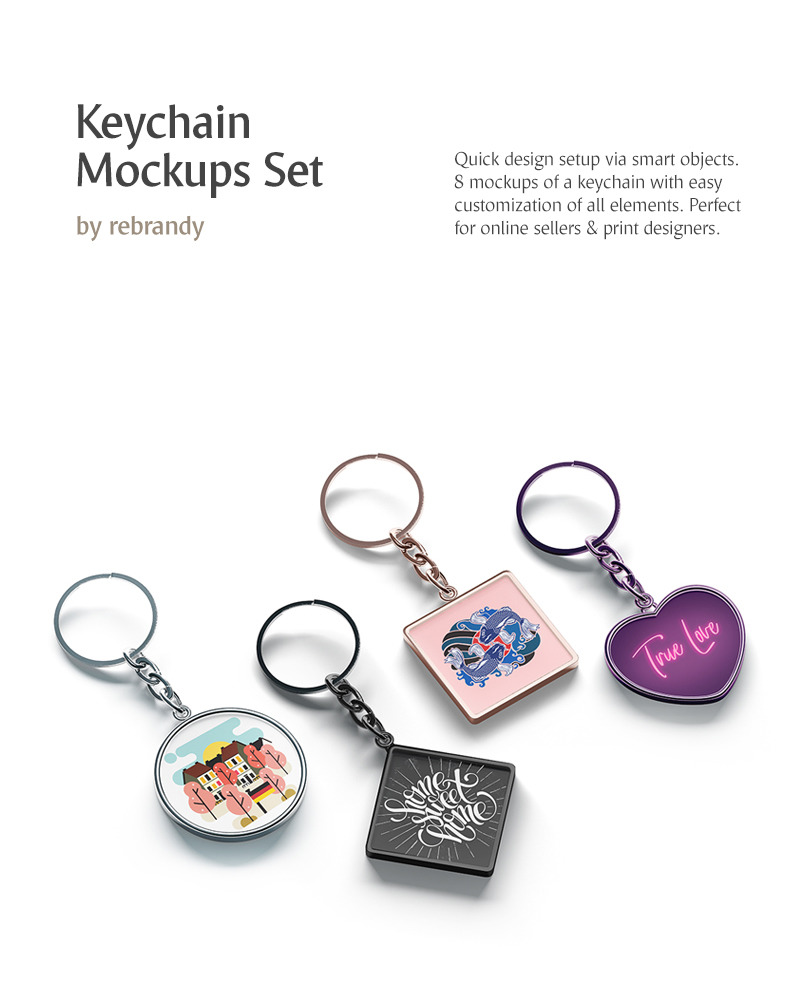 Мокап продукта набора брелка #77950 - TemplateMonster