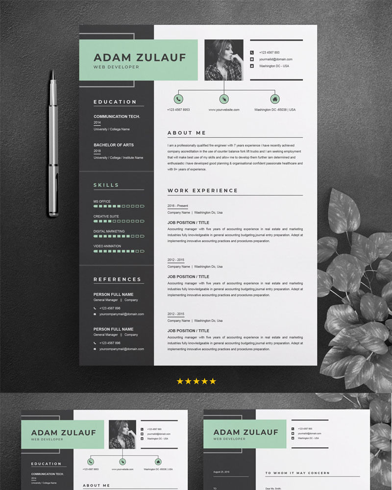 Adam Zulauf Resume Template #78048 - TemplateMonster