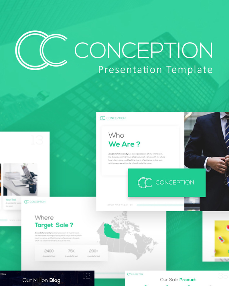 Konzeption - Geschäfts- und Unternehmens-PowerPoint-Vorlage
