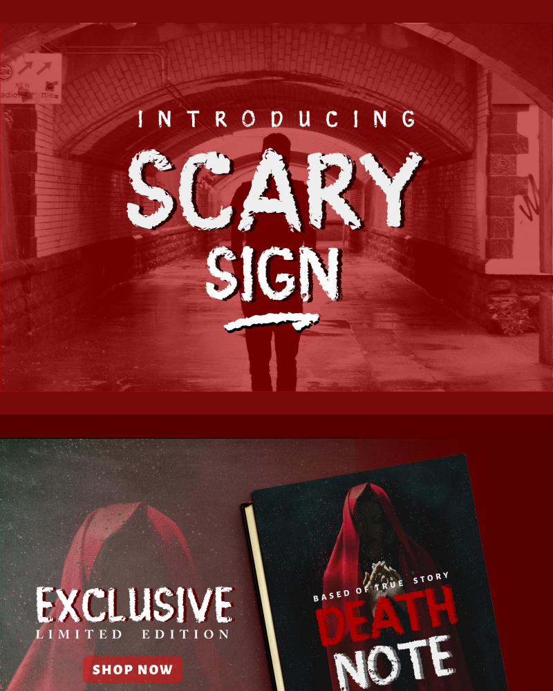 Scary Sign Font #78026 - TemplateMonster