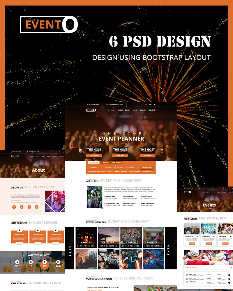 Evento PSD Template #78180 - TemplateMonster