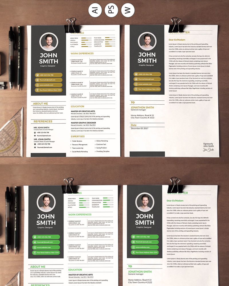 Multicolor Resume Template #78147 - TemplateMonster