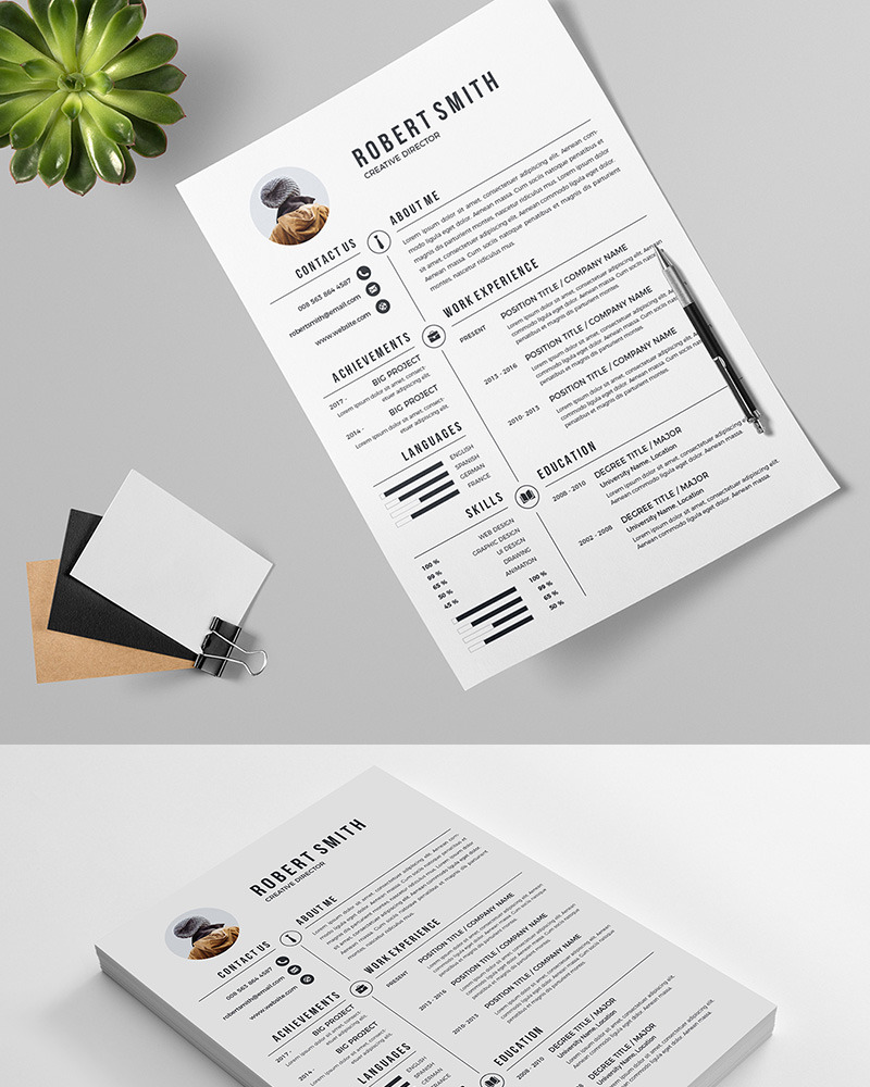 Robert Smith Modern Resume Template #78473 - TemplateMonster