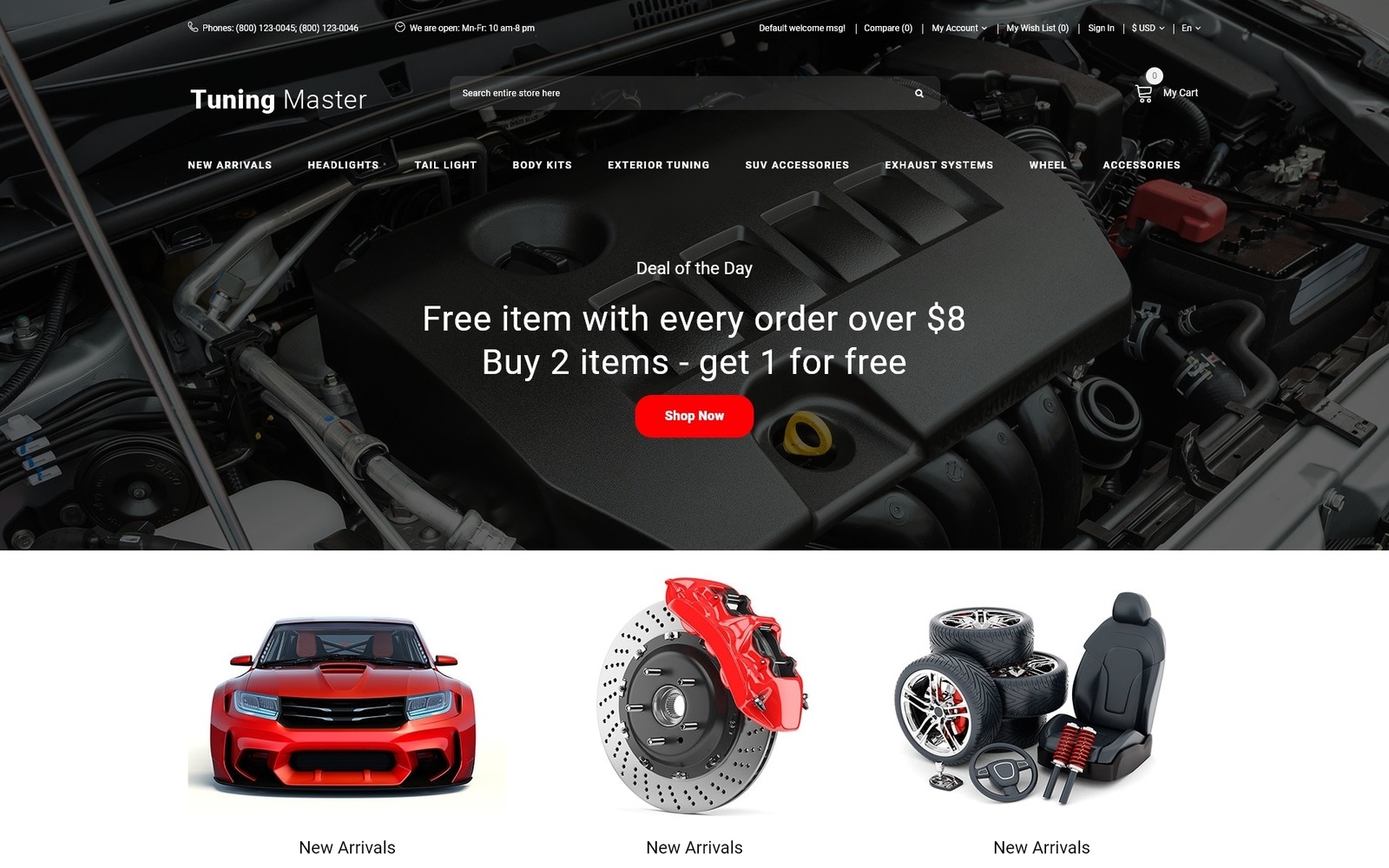 Tuning Master - Car Tuning Modern OpenCart Template