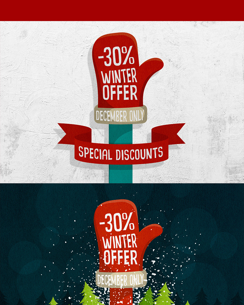Winter Offer - Illustration #78410 - TemplateMonster