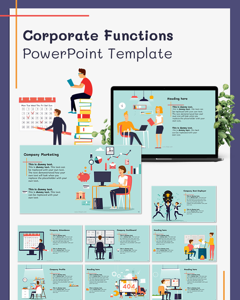 Plantilla de PowerPoint - funciones corporativas