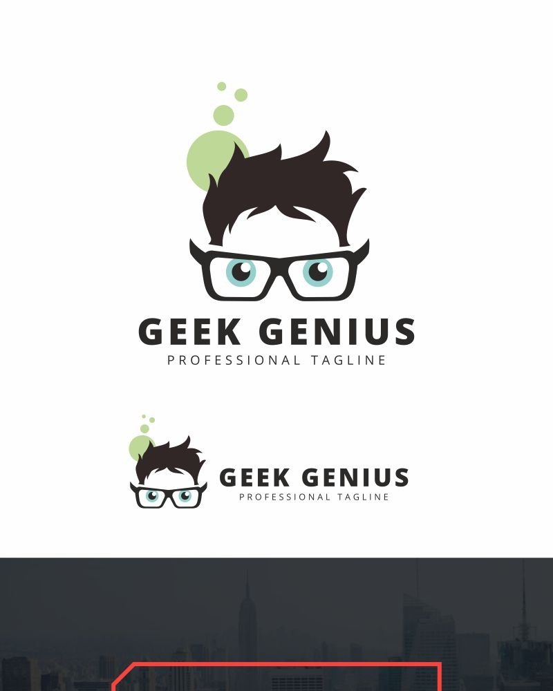 Geek Genius Logo Template #78600 - TemplateMonster