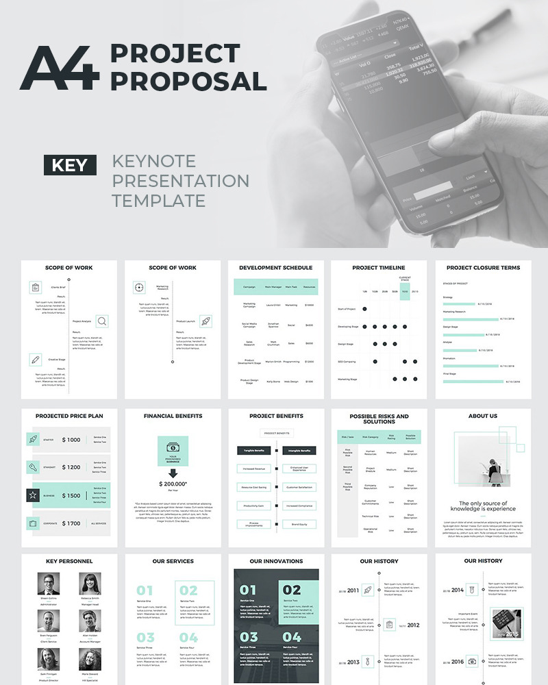 A4 Project Proposal - Keynote template - TemplateMonster