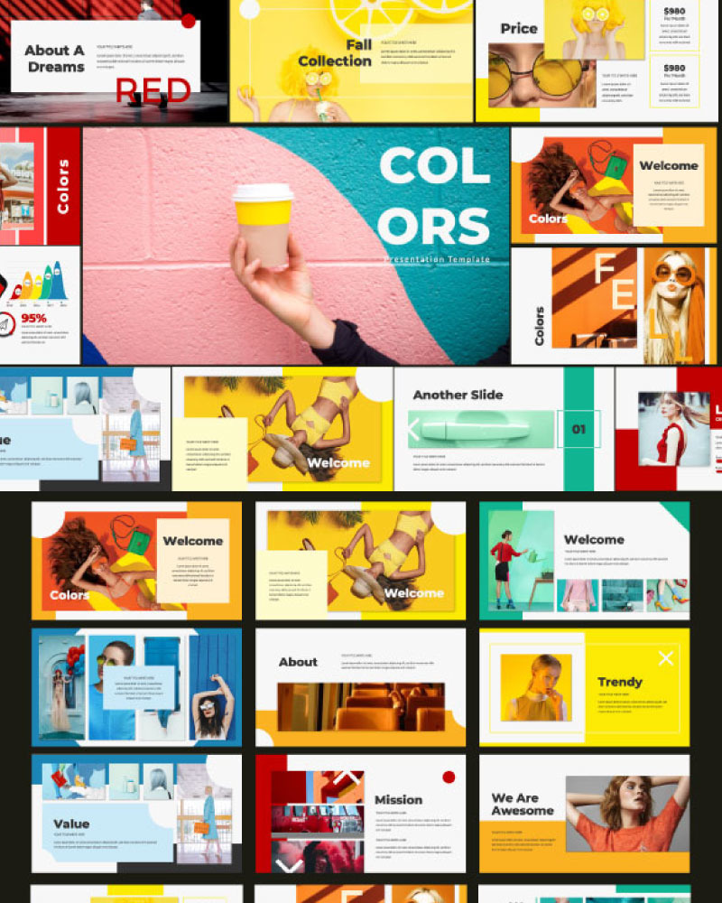 Colors PowerPoint template #78703 - TemplateMonster