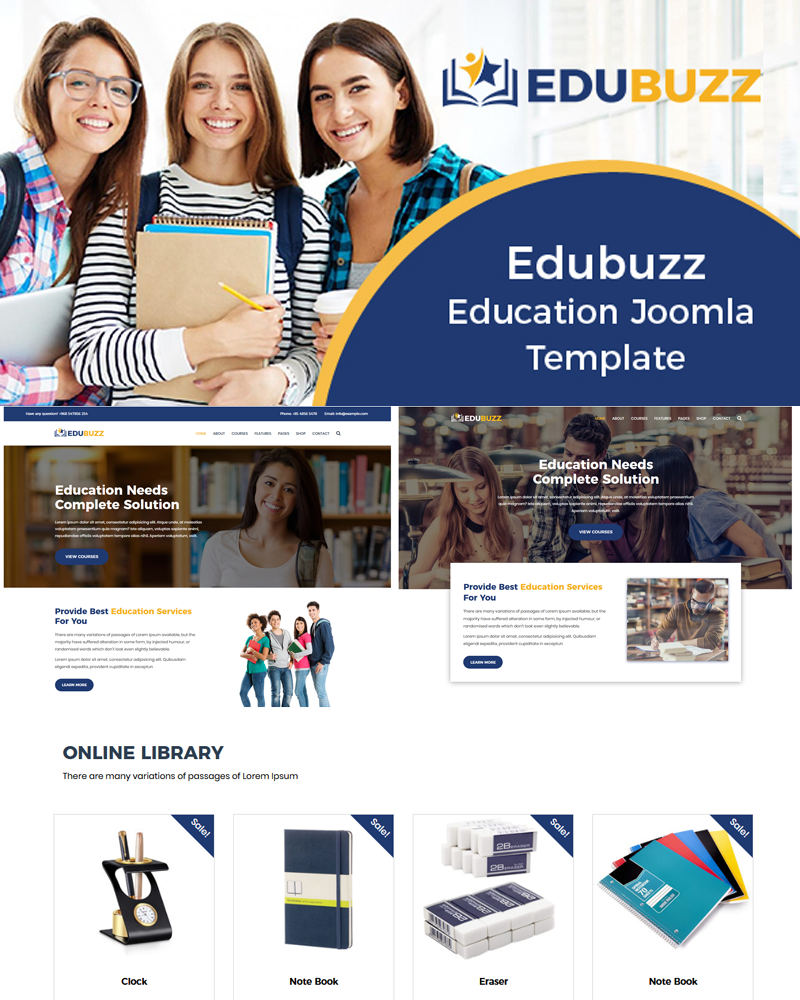 Edubuzz - Education Online Courses Joomla 4 Template
