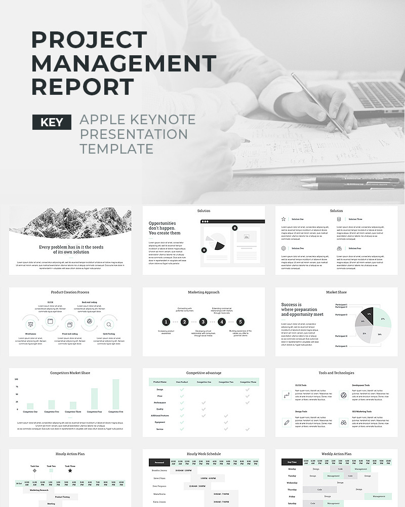 Project Management Report - Keynote template