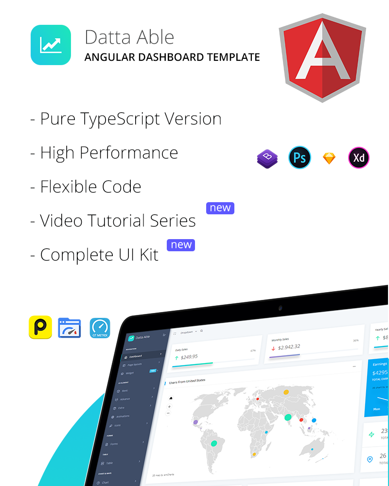 Datta Able Angular 14 Dashboard #78804 - TemplateMonster