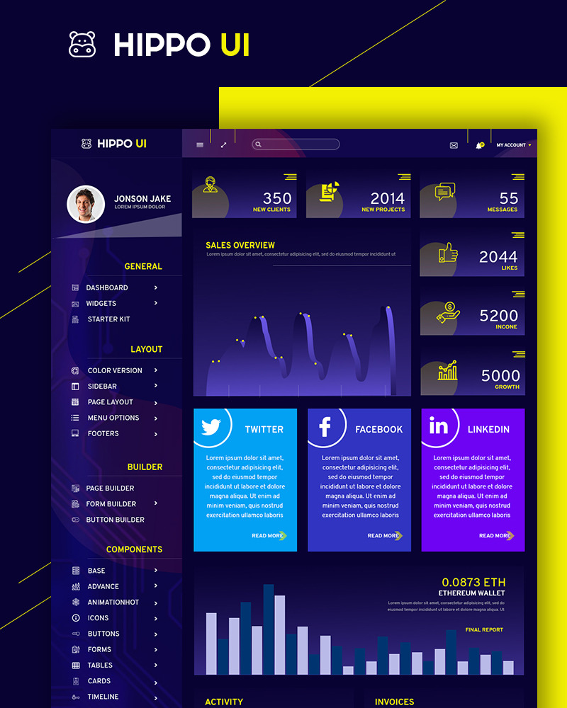Hippo UI Elements #78807 - TemplateMonster