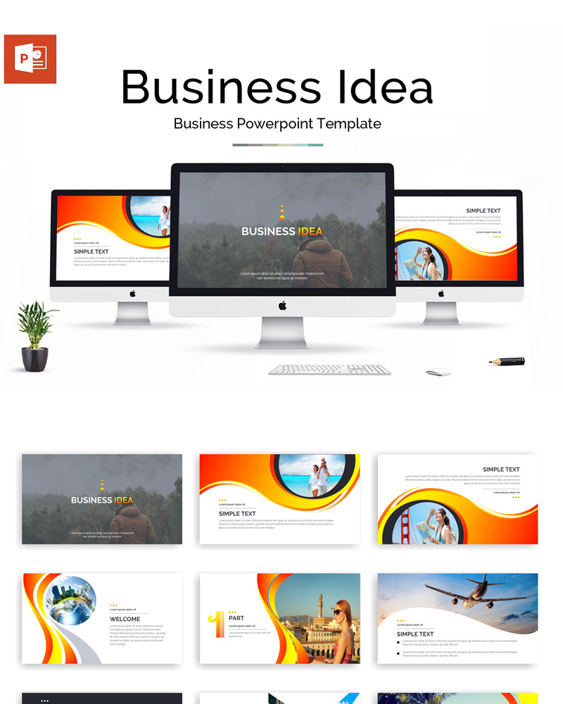 Business Idea Presentation PowerPoint template