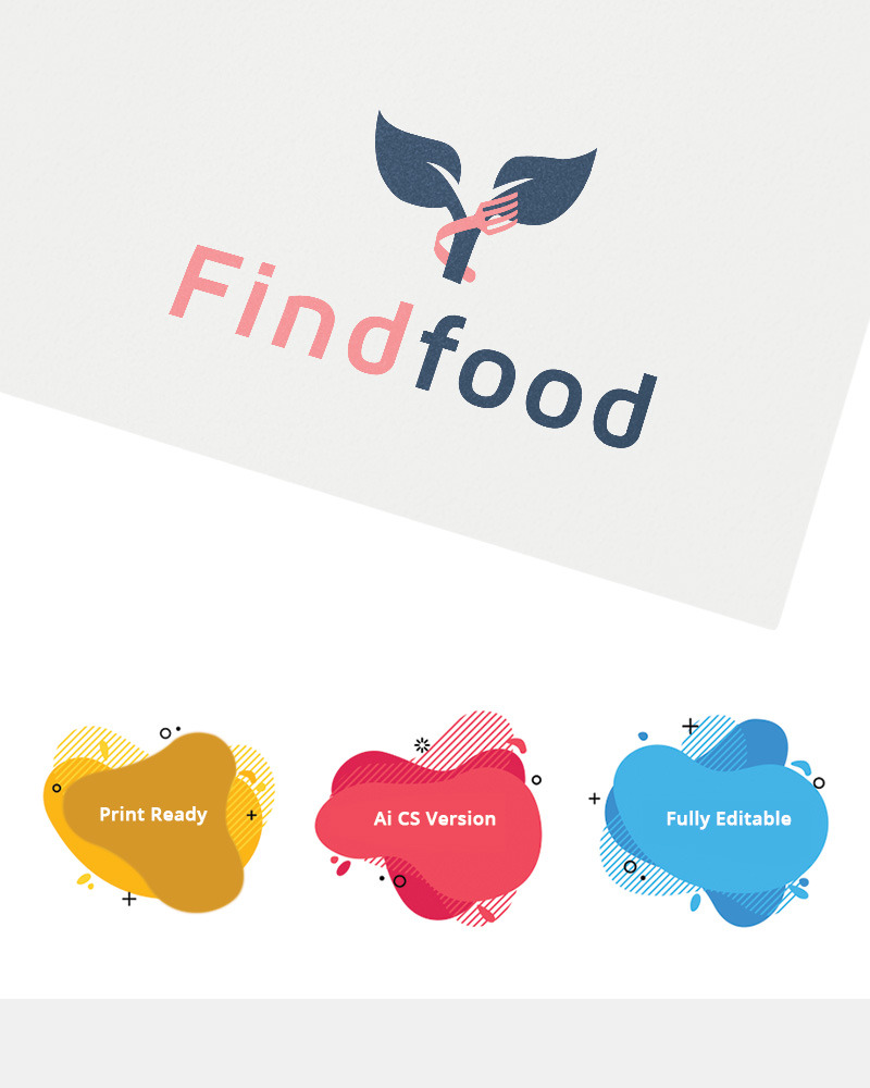 Findfood Logo PSD Template #79095 - TemplateMonster