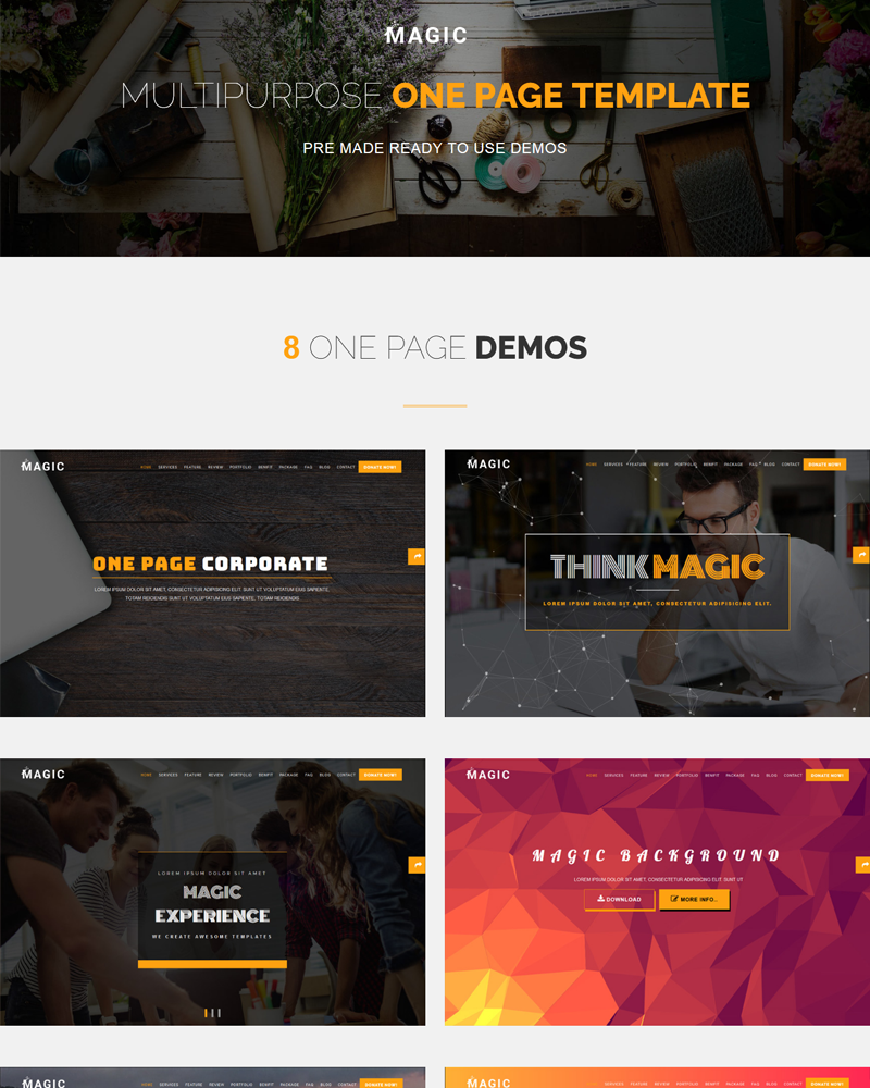 Magic - Multipurpose Onepage Joomla 4 Template