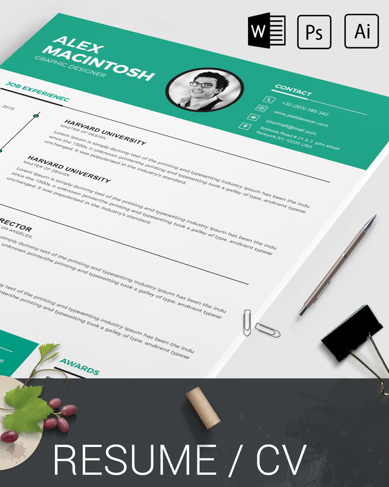 Alex Macintosh Resume Template #79177 - TemplateMonster