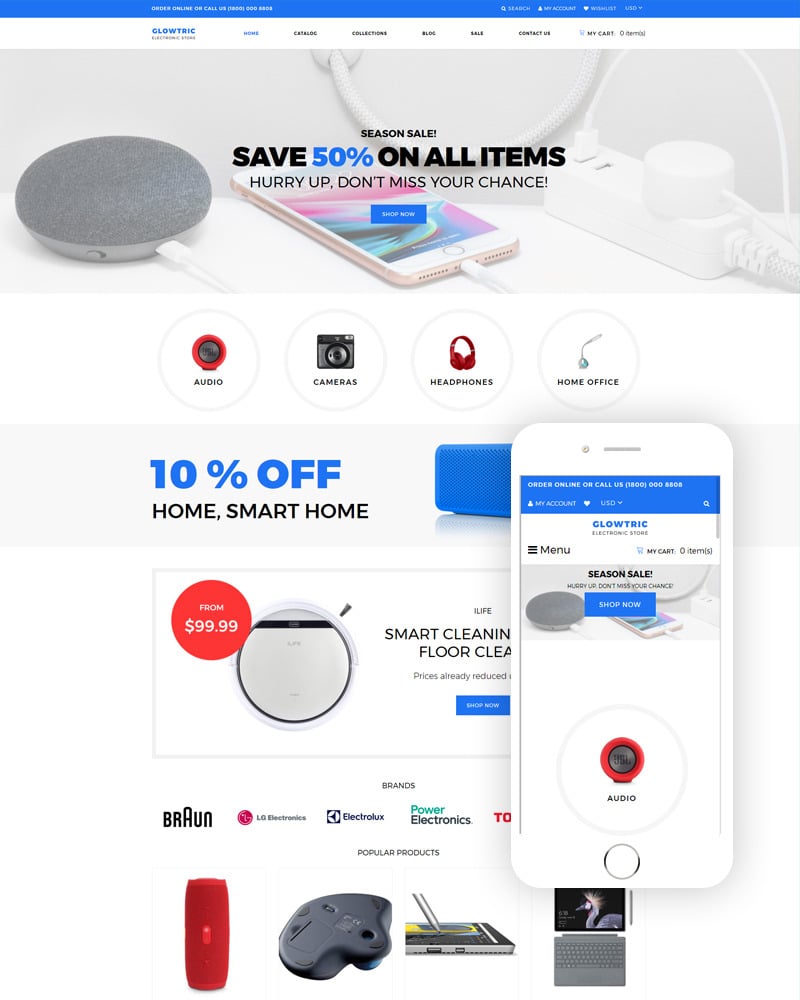 Clowtric - Electronics & Gadgets Multipage Shopify Theme