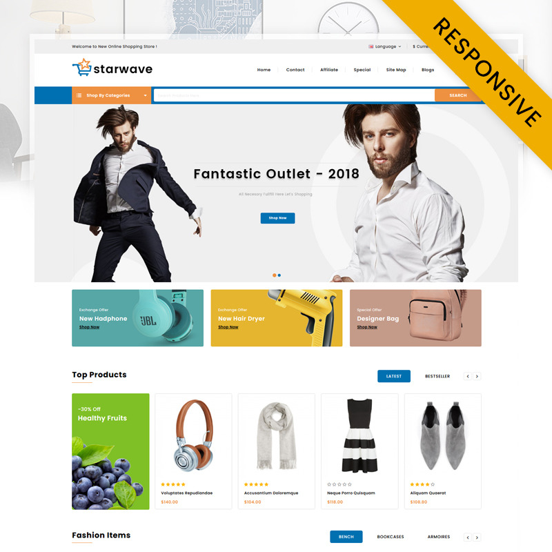 Starwave - Multipurpose Store OpenCart Responsive Template