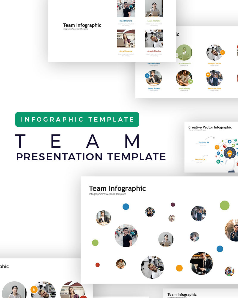 Teams Placeholder Presentation - Infographic PowerPoint template