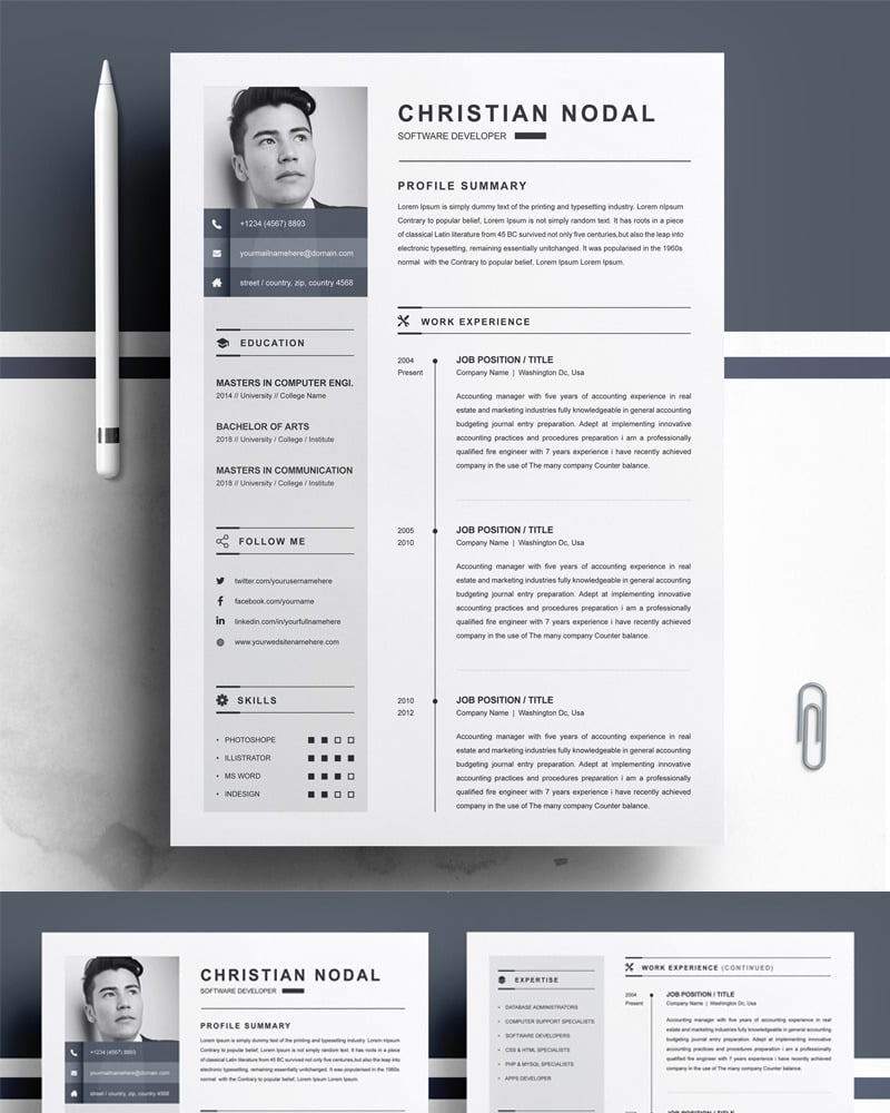 Christian Resume Template #79231 - TemplateMonster