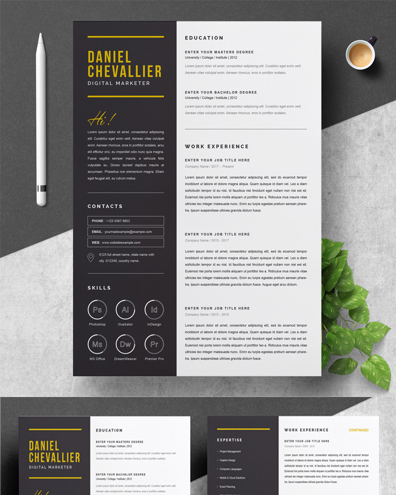 Daniel Resume Template #79264 - TemplateMonster