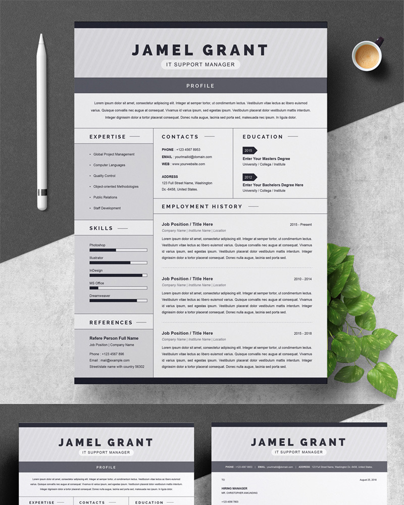 Jamel Resume Template #79227 - TemplateMonster