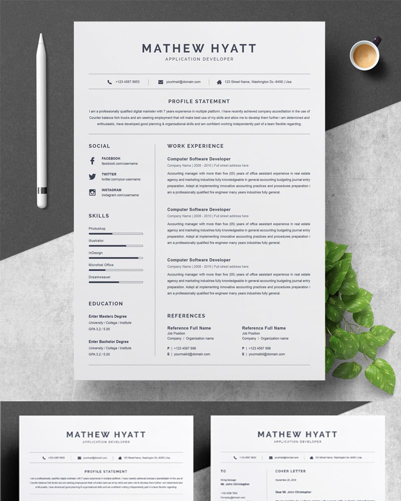 Mathew Resume Template #79248 - TemplateMonster