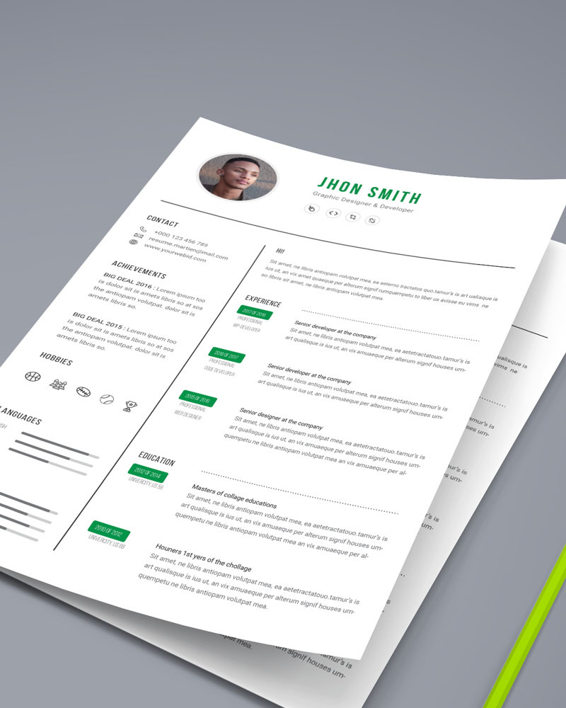 Modern Bold Resume Resume Template #79233 - TemplateMonster
