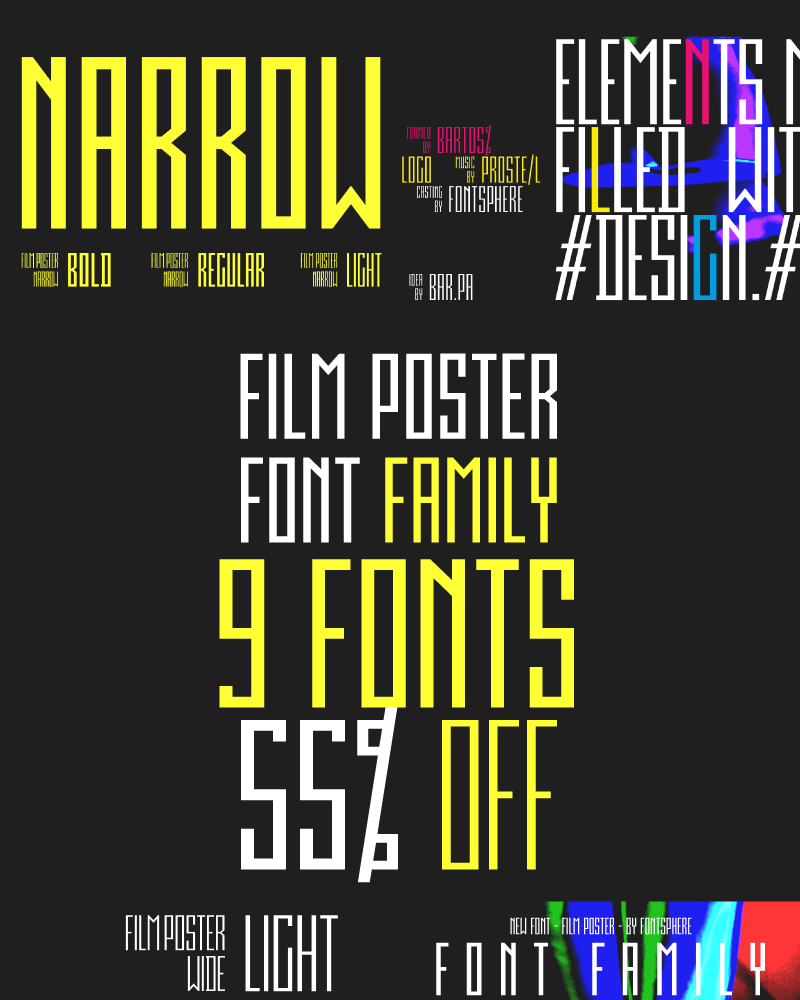 Film Poster - Font Family - 9 Styles - TemplateMonster