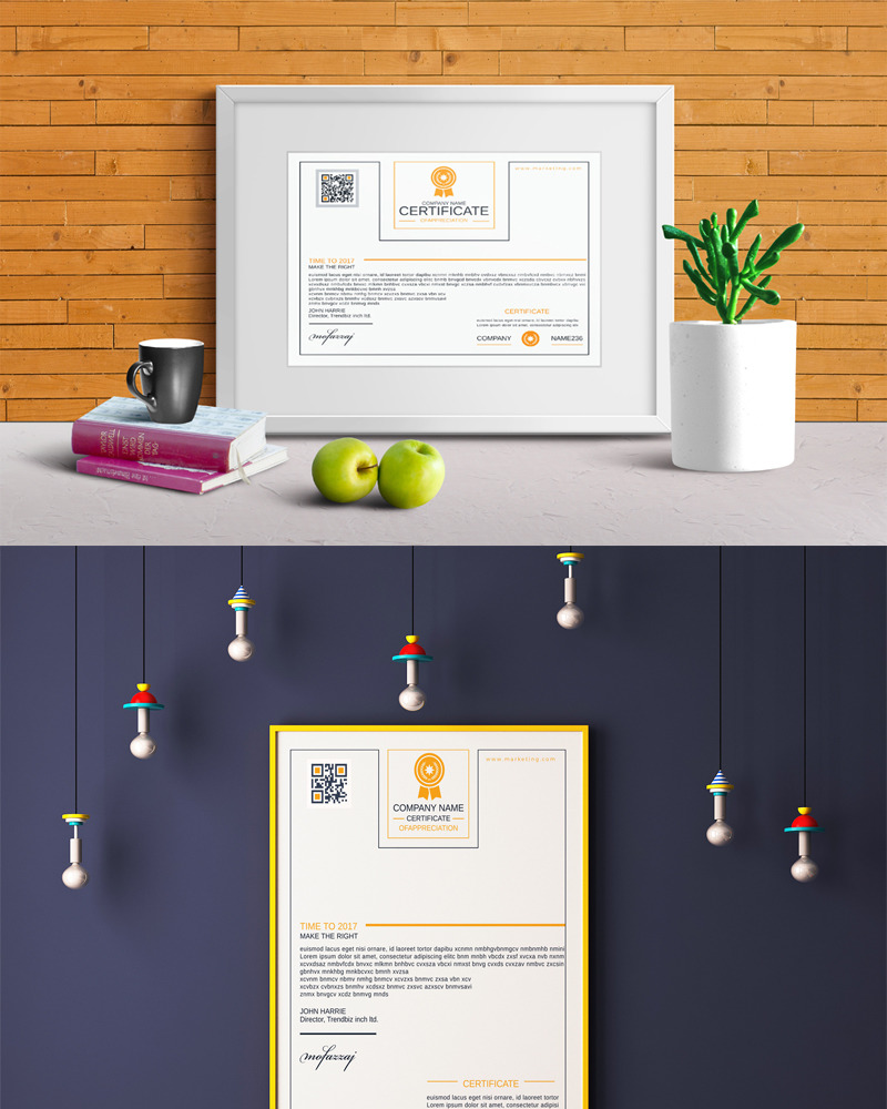 Square Certificate Template #79366 - TemplateMonster