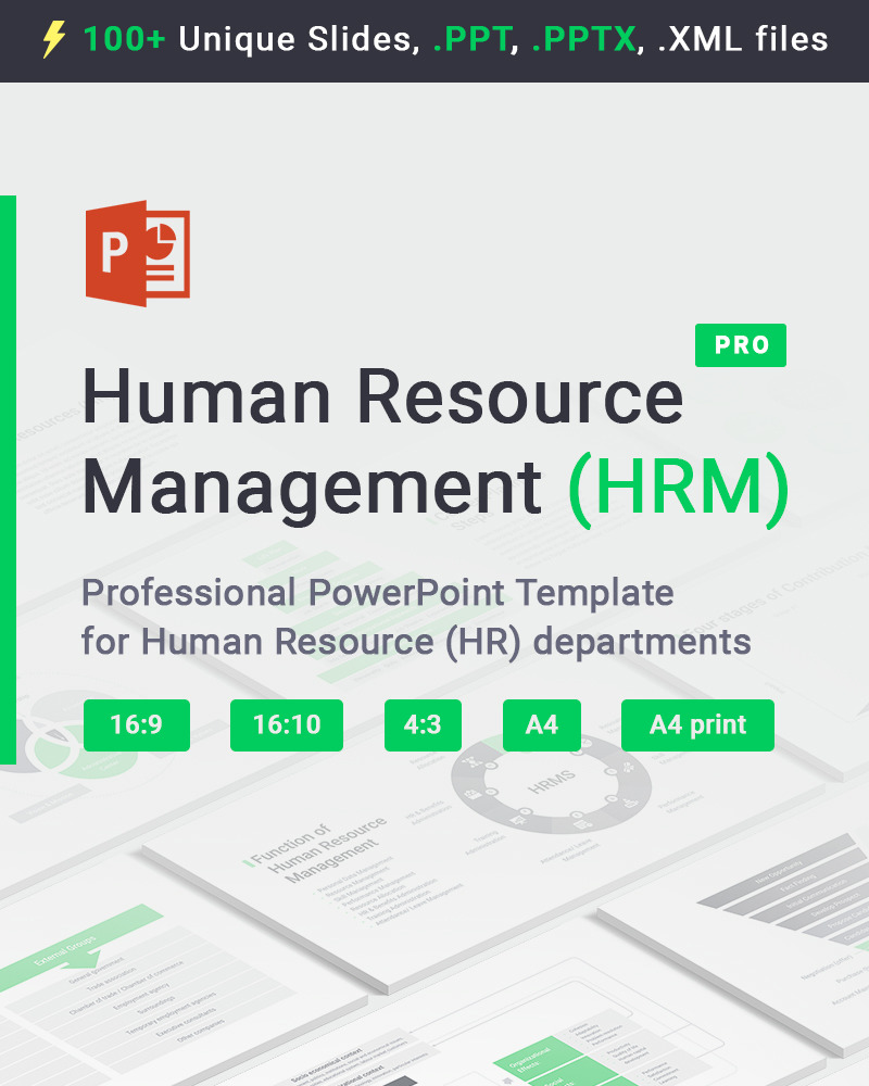 Human Resource HRM PowerPoint template - TemplateMonster