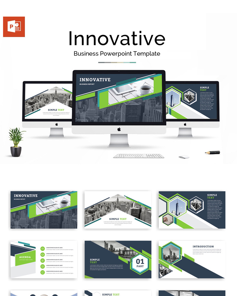 Innovative PowerPoint template #79432 - TemplateMonster