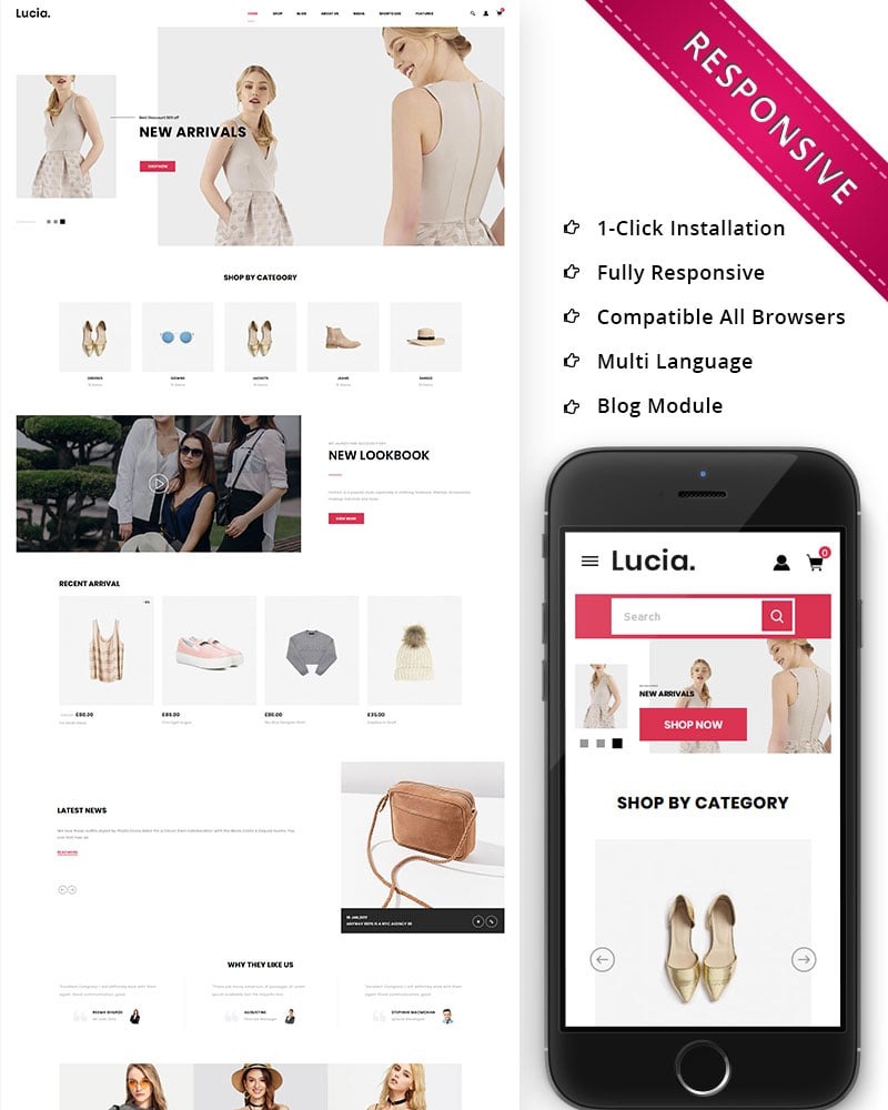 Lucia - The Fashion Store Responsive WooCommerce Theme