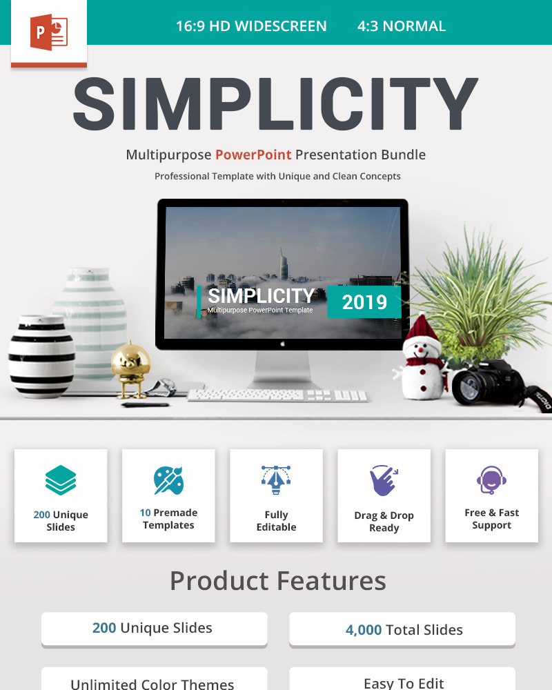 Simplicity Multipurpose PowerPoint template - TemplateMonster