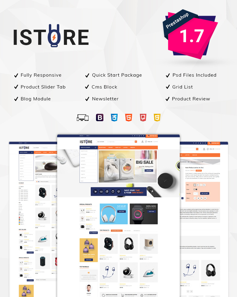 IStore Electronics PrestaShop Theme #79565 - TemplateMonster