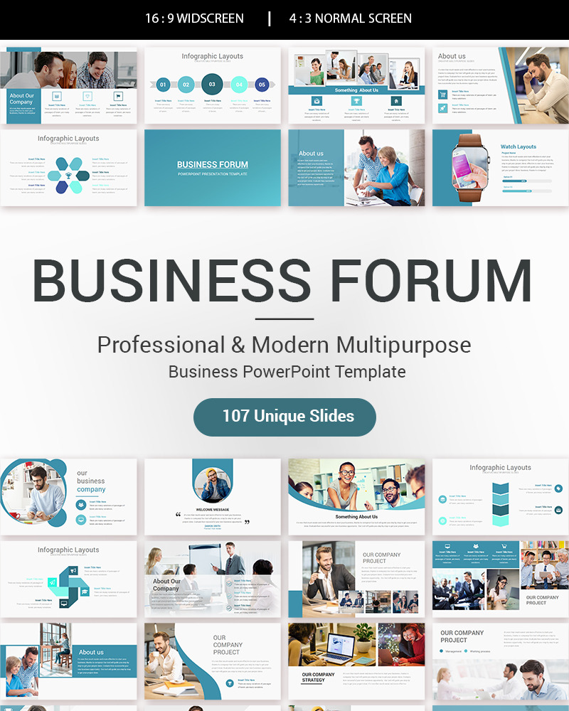 Business Forum PowerPoint template #79697 - TemplateMonster