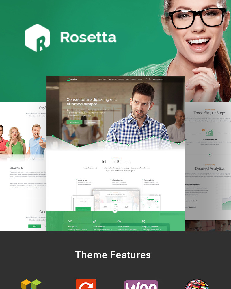 Rosetta - Creative WordPress Theme #79656 - TemplateMonster