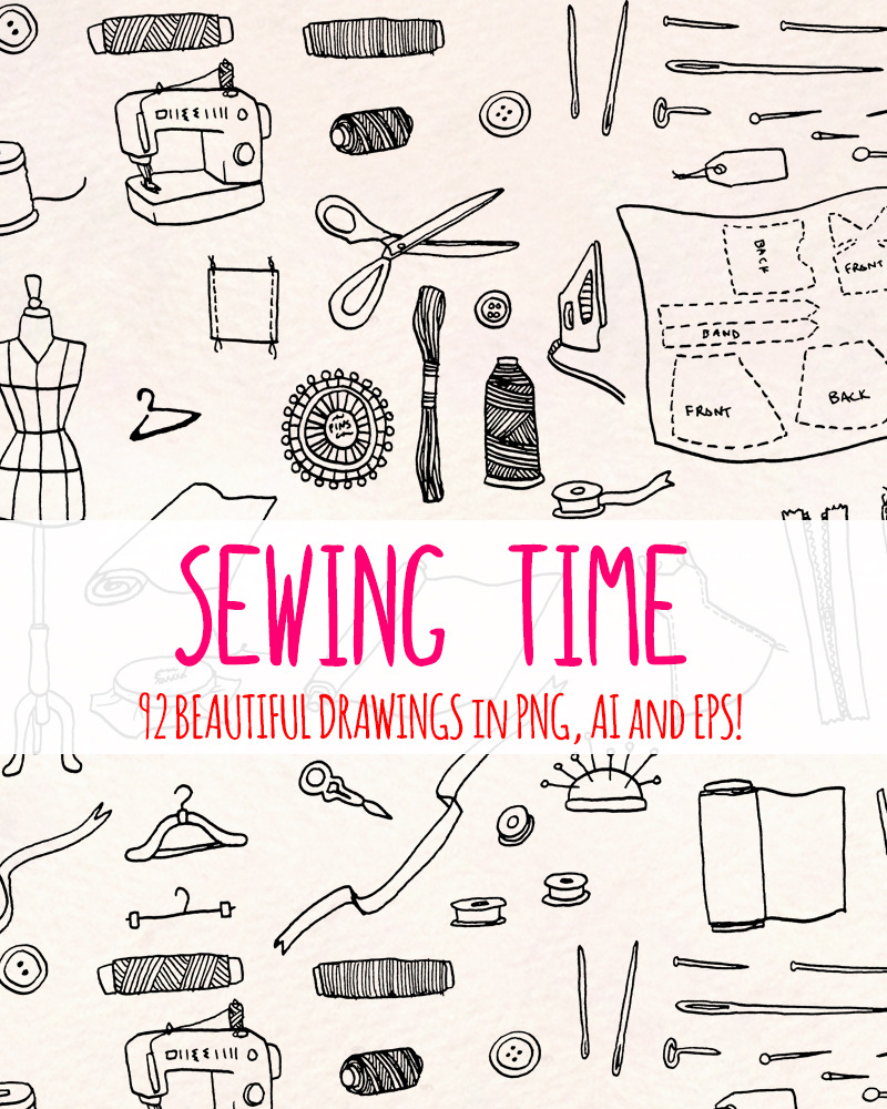 92 Sewing, Stitching and Fashion - Illustration