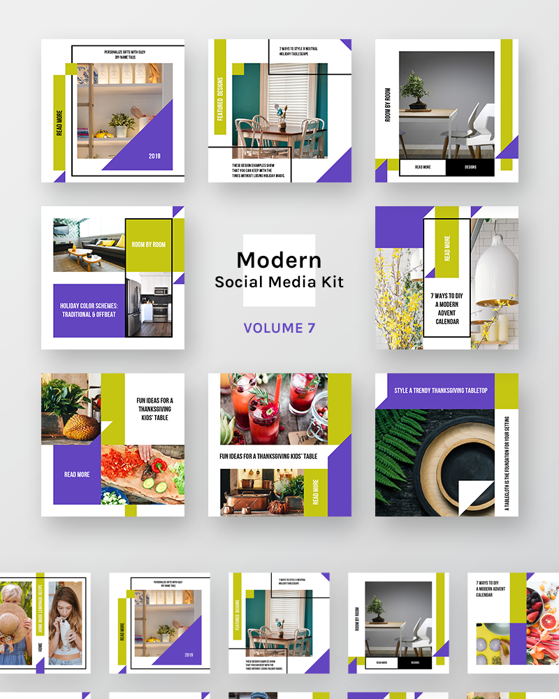 Modern Kit (Vol. 7) Social Media Template - TemplateMonster
