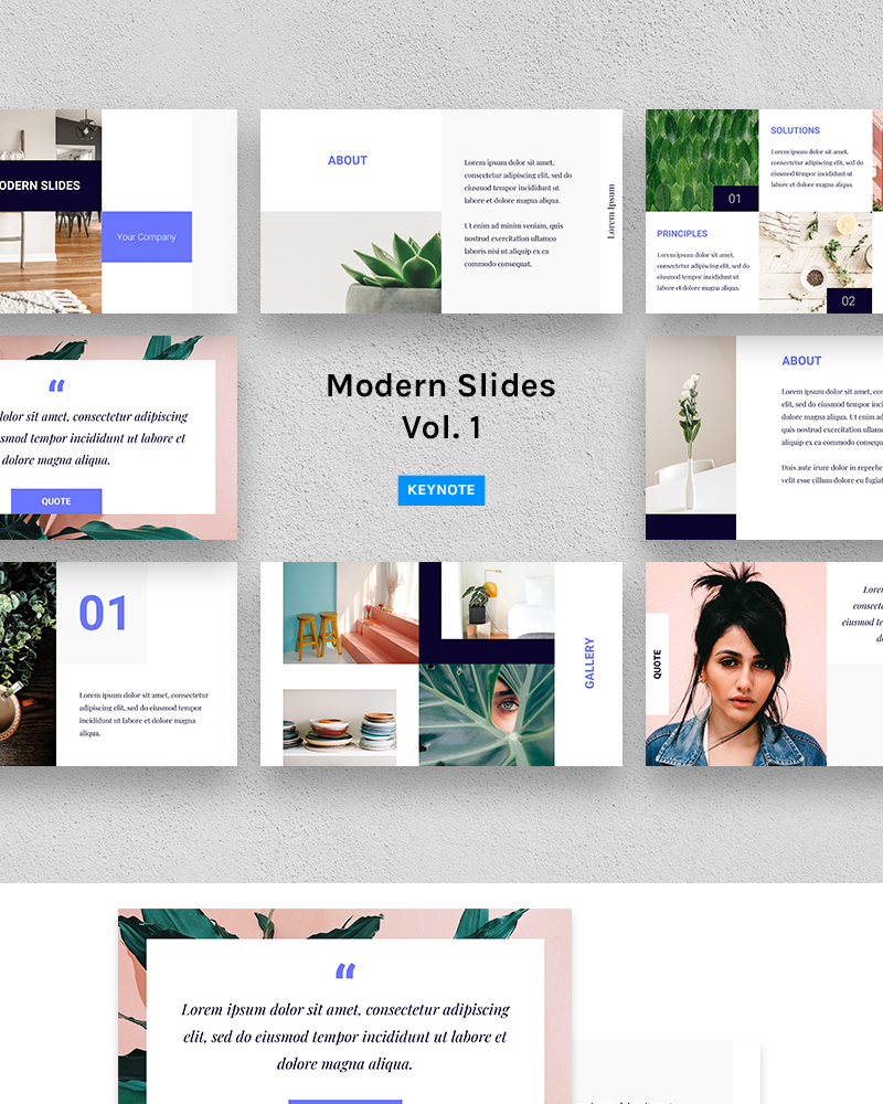Modern Slides (Vol.1) - Keynote template - TemplateMonster