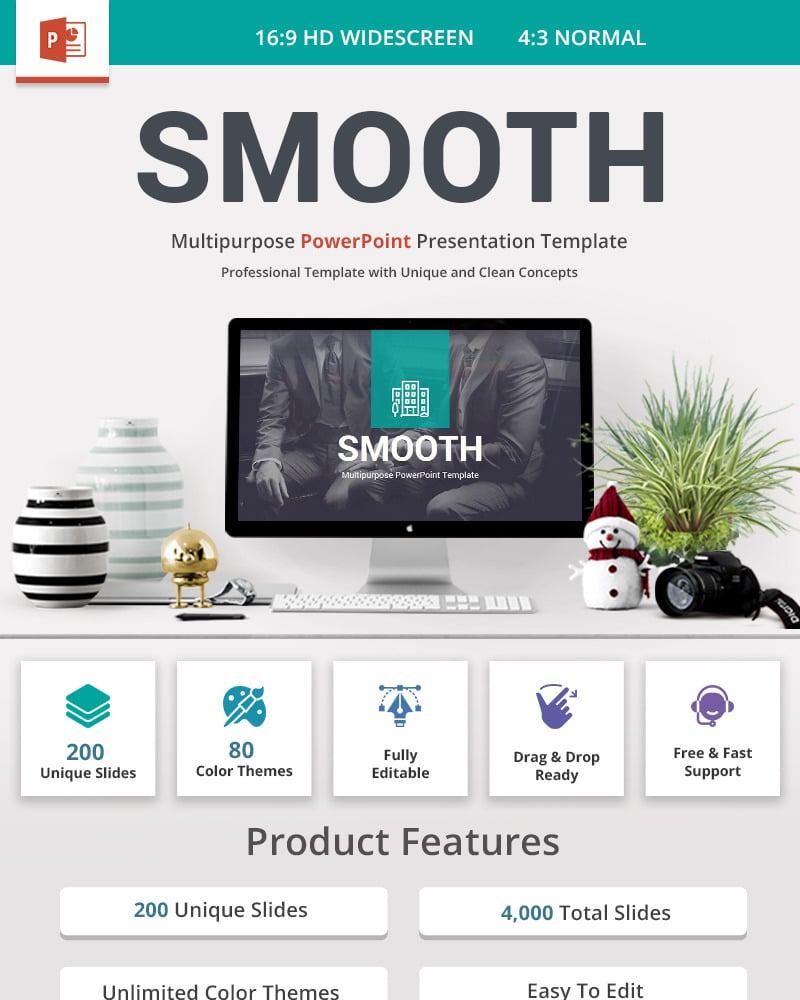Smooth PowerPoint template #79712 - TemplateMonster
