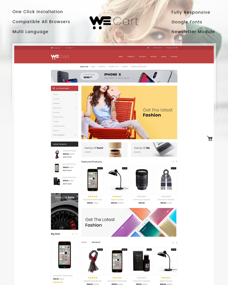Wecart - Multipurpose Store OpenCart Template