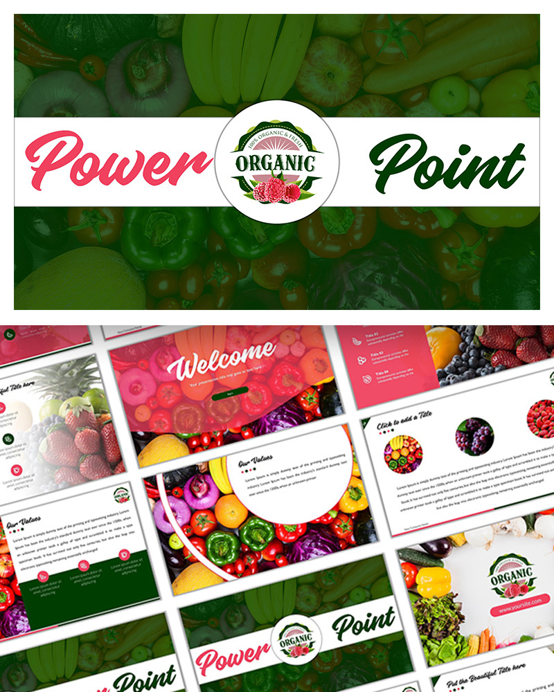 Fruit PowerPoint template #79802 - TemplateMonster