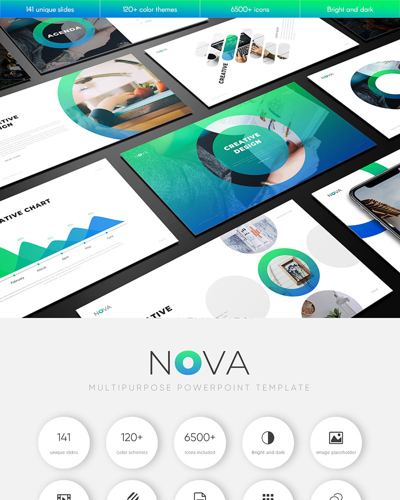 Nova Multipurpose PowerPoint template - TemplateMonster