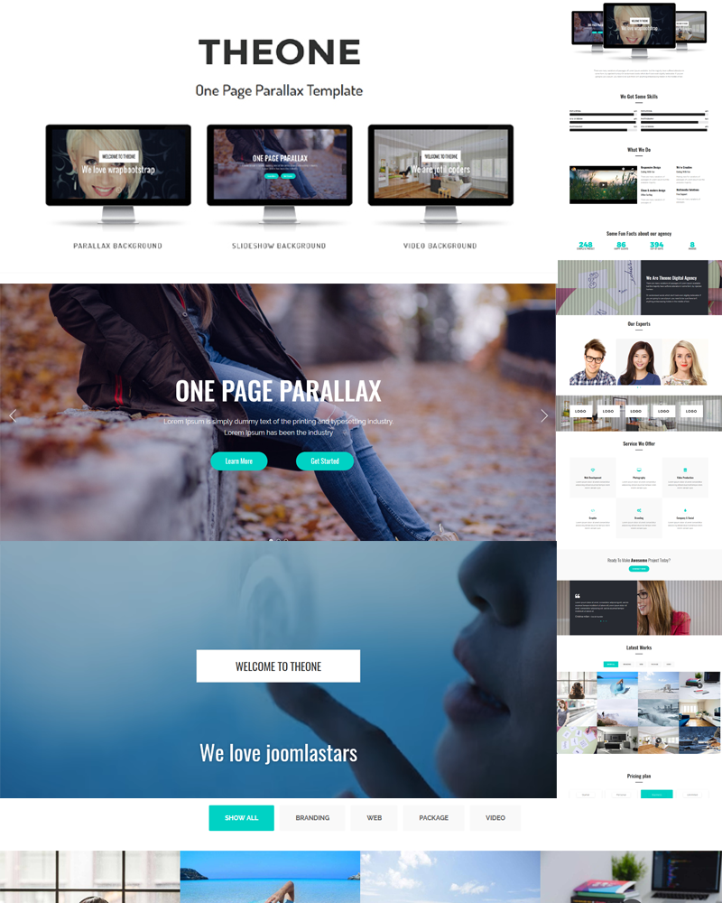 Theone - One Page Parallax Joomla Template - TemplateMonster