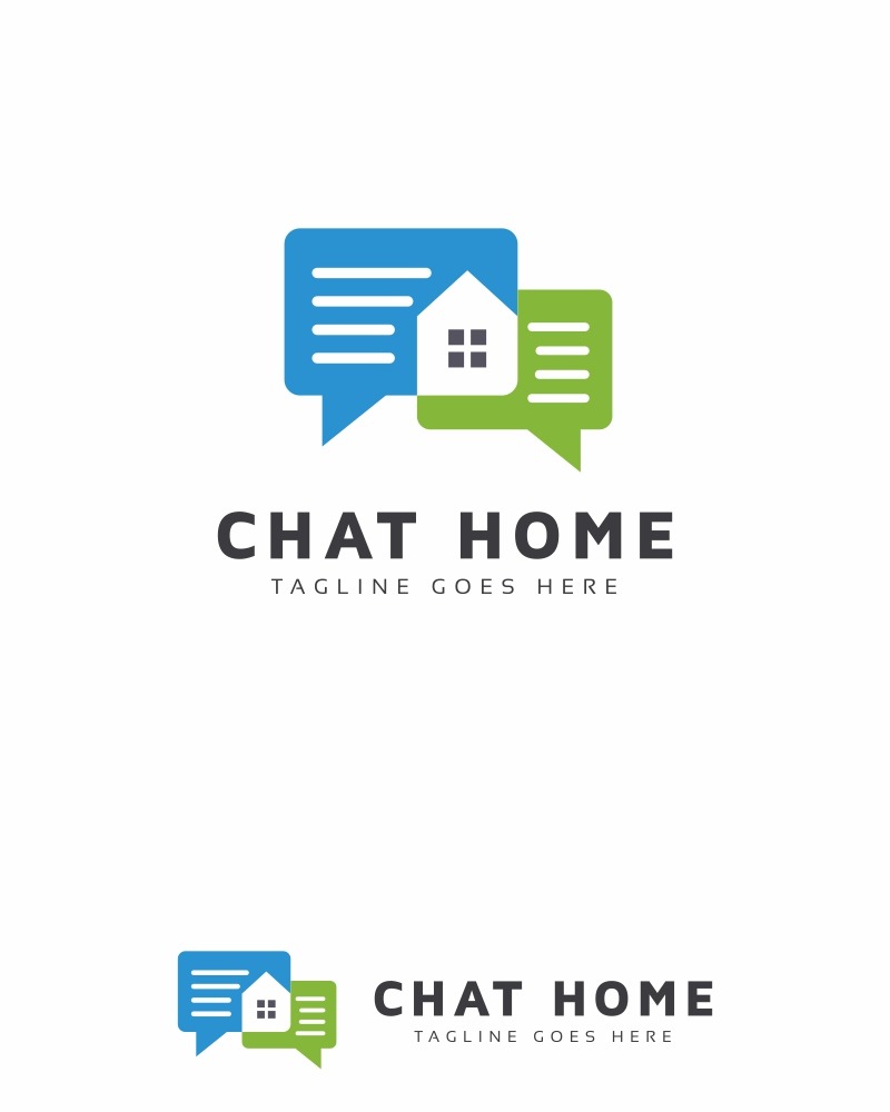 Chat Home Logo Template #80030 - TemplateMonster