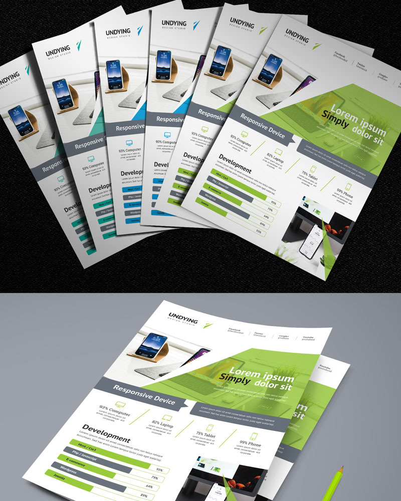 Responsive Device Flyer - Corporate Identity Template