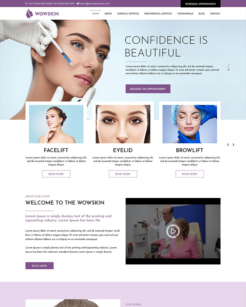 Wow Skin - Skin Care PSD Template #80048 - TemplateMonster