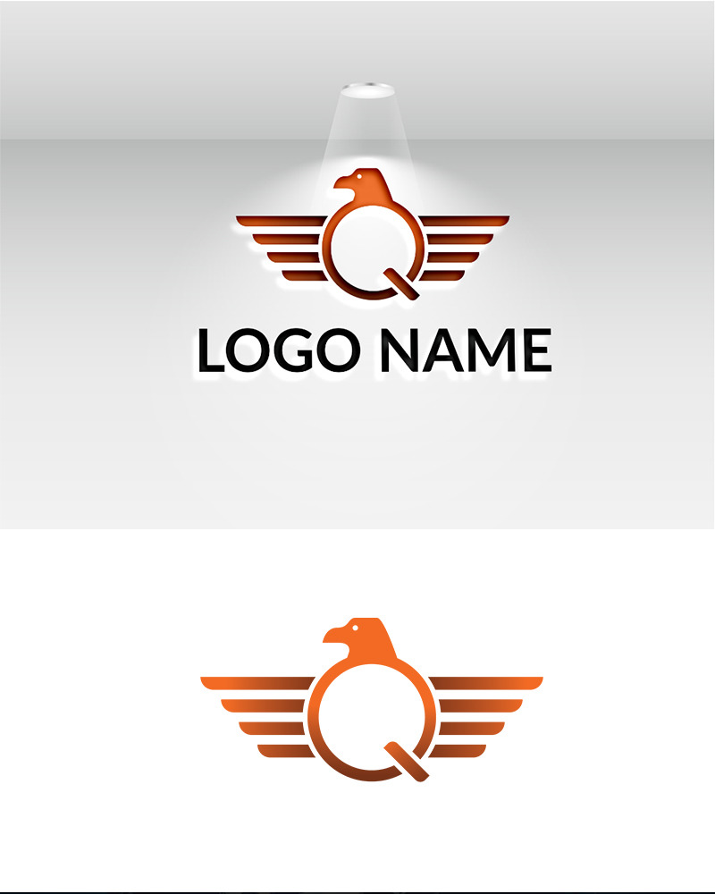 Q Bird Design Logo Template #80303 - TemplateMonster